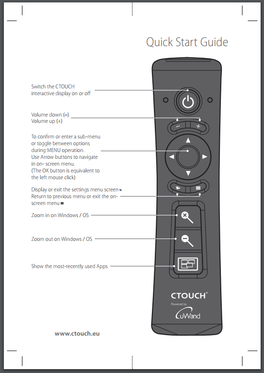 uWand Remote User Manual – CTOUCH Support