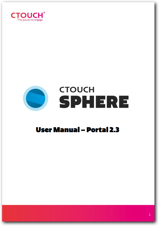 User Manual Sphere – CTOUCH Support