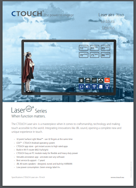 Specification Sheets Laser air+ – CTOUCH Support