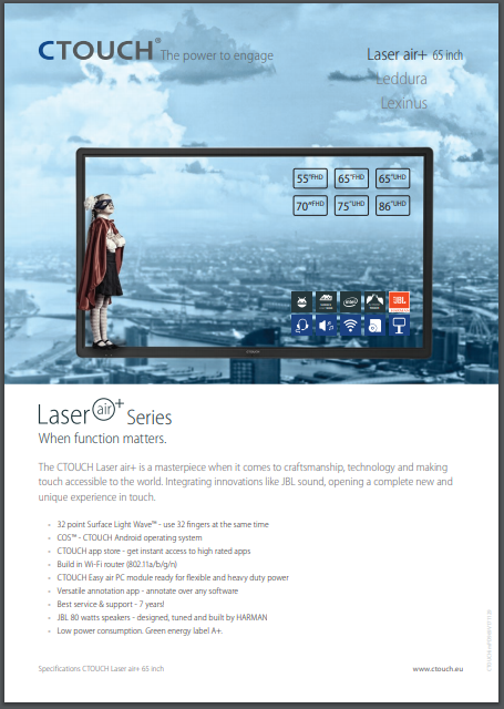 Specification Sheets Laser air+ – CTOUCH Support