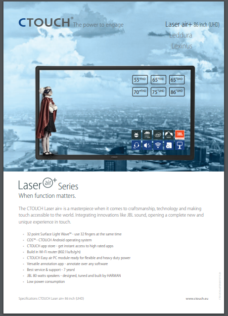 Specification Sheets Laser air+ – CTOUCH Support