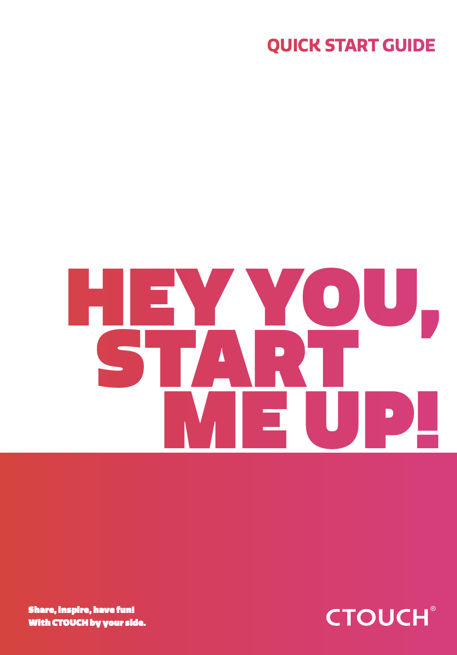 Quick start guide Riva Series – CTOUCH Support