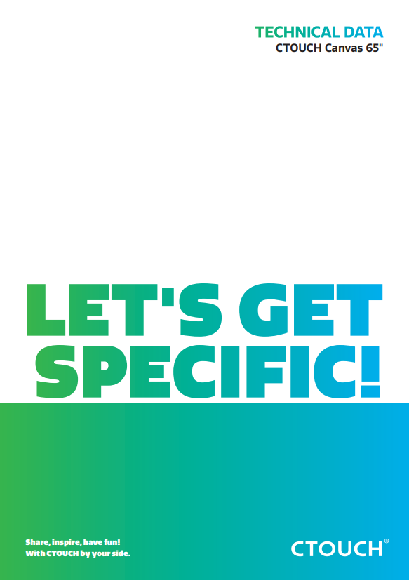 Specification sheets Canvas – CTOUCH Help Center